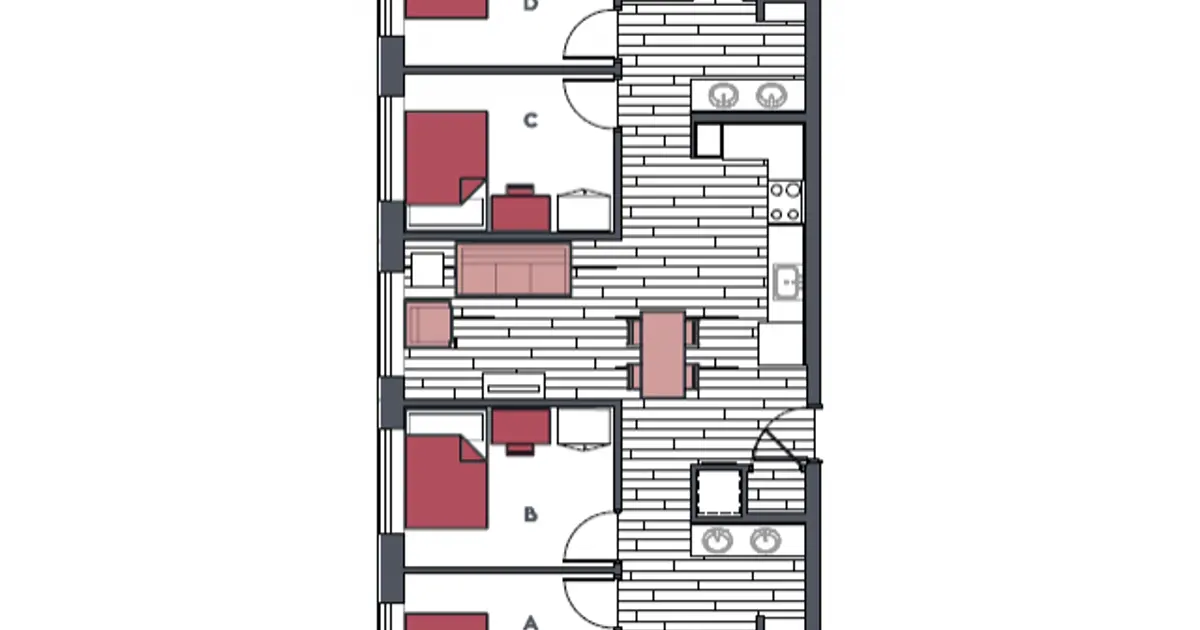 Unit 1033 - 4BR/2BA - D1 | Vantage