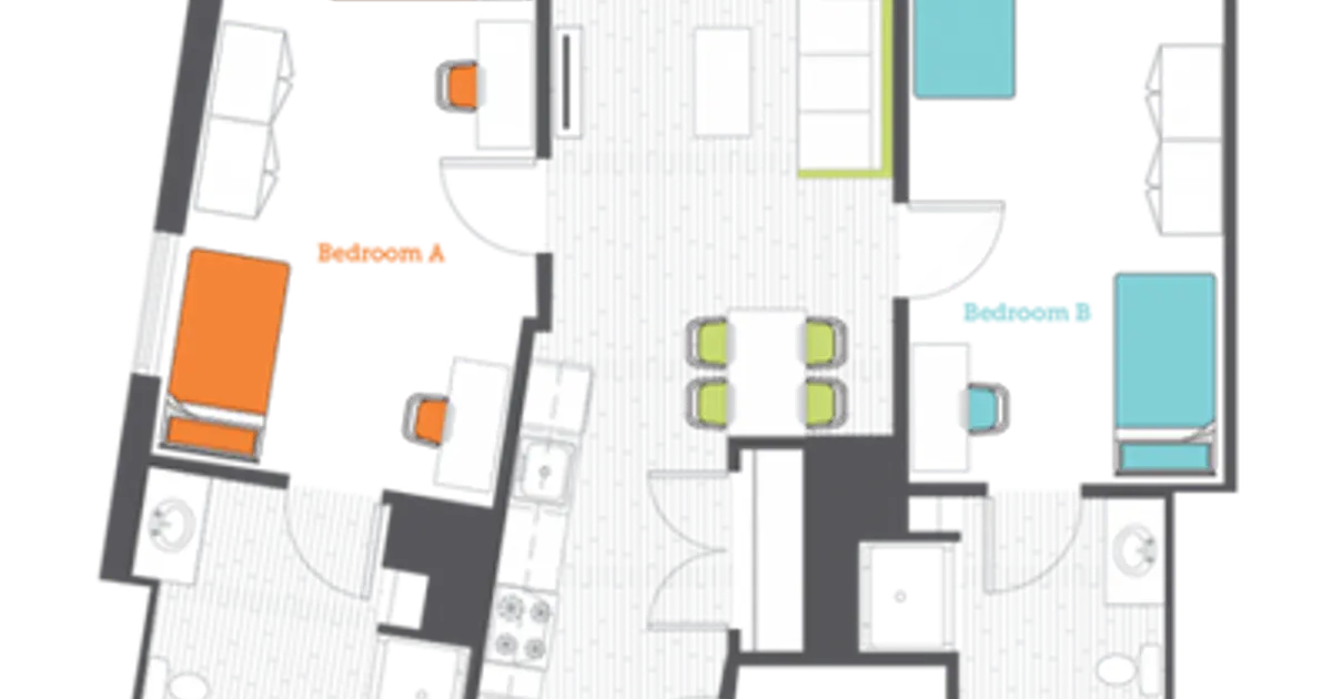 Unit 1201 - 2BR/2BA - Shared Premium | The View at Montgomery