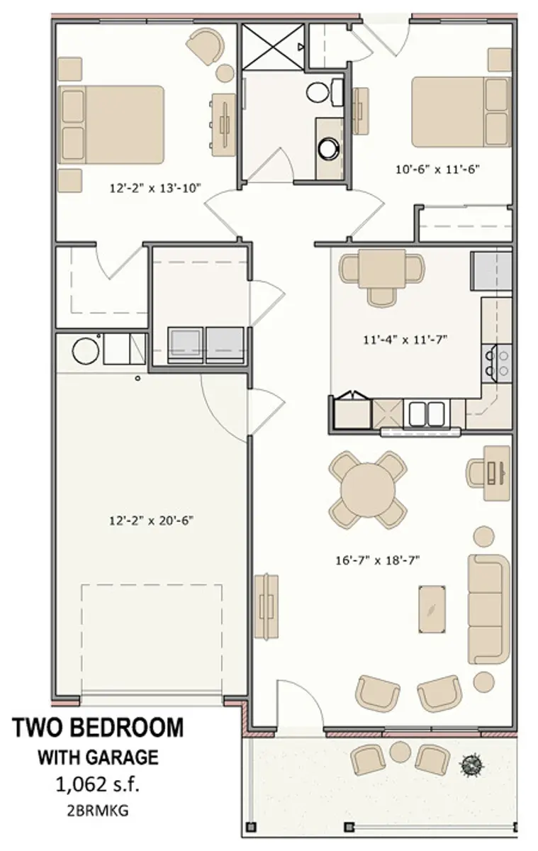 2 Bed | 1 Bath | Reflections at Bluestone